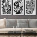 3 Piece Poster Set Large Black & White Bundle Wall Art Downloadable ...