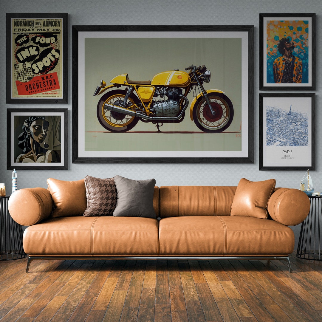 Cafe Racer Gallery 5 Large Art Prints Mega Bundle | Download Wall Art ...