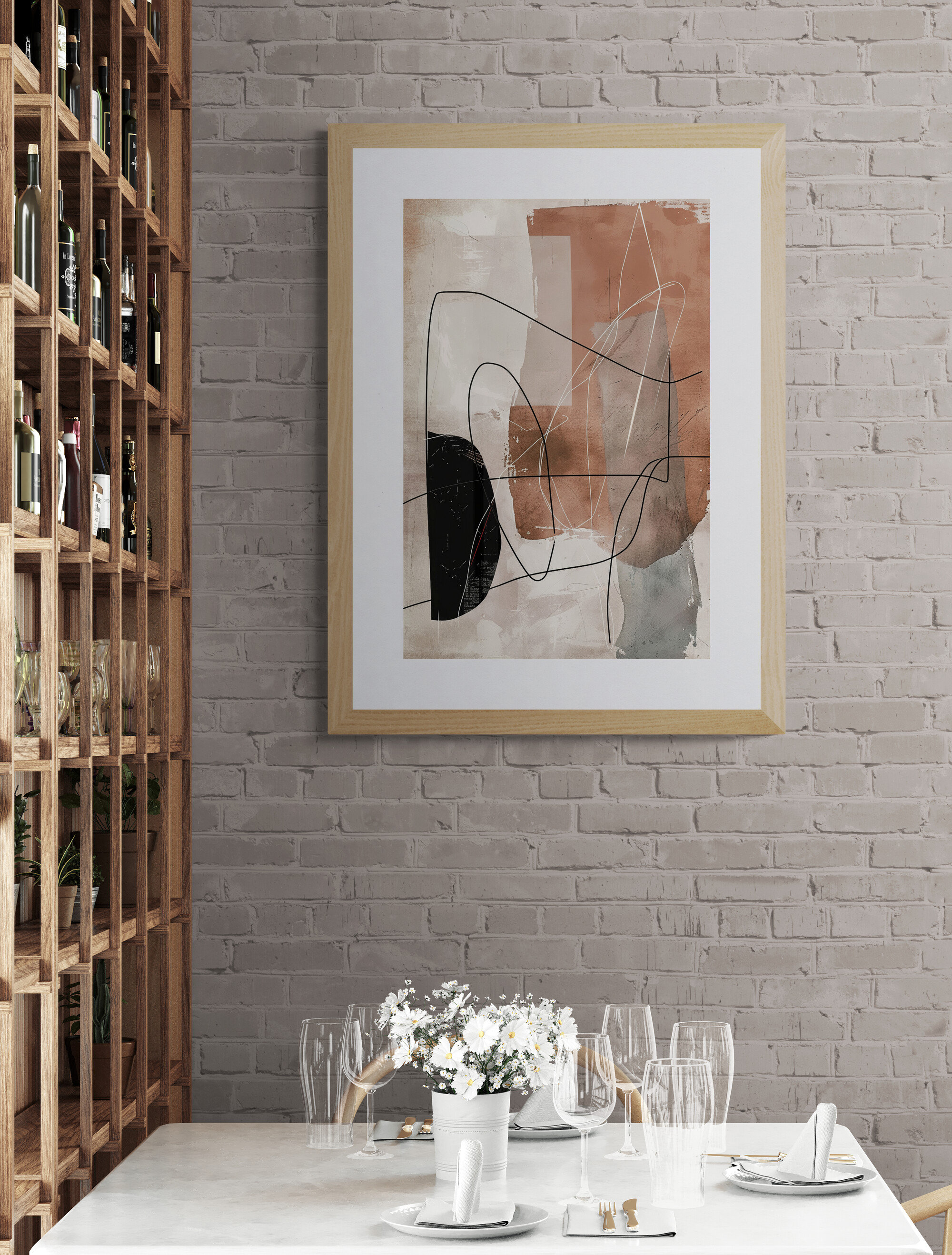 Neutral Abstract Art Print, PRINTABLE, Digital Download, Minimalist ...