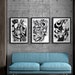 3 Piece Poster Set Large Black & White Bundle Wall Art Downloadable ...