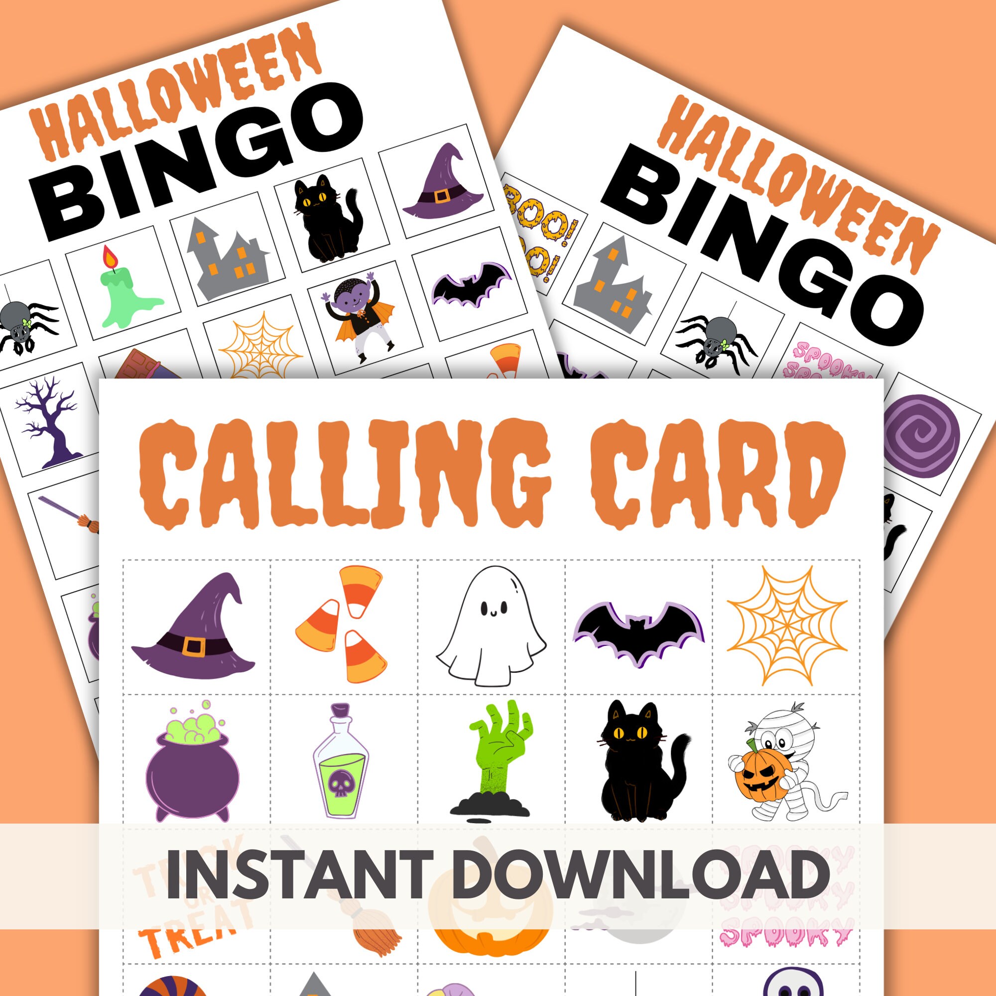 Halloween Bingo, Instant Download, Halloween Activities, Preschool ...