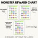 Printable Monster Reward Chart, Preschool Printable, Routine Chart ...