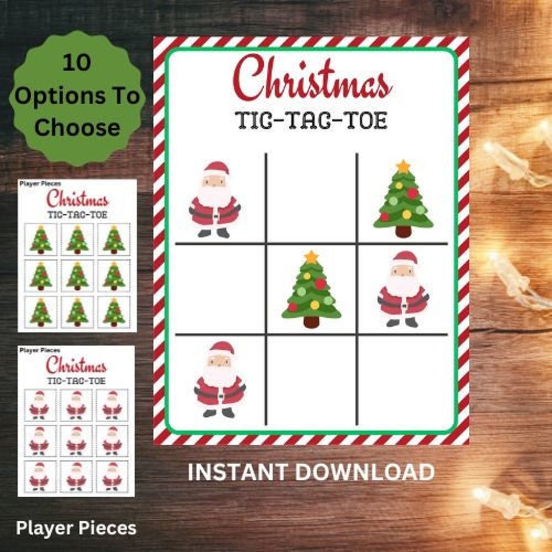 Christmas Tic Tac Toe, Christmas Games, Christmas Activity, Printable ...