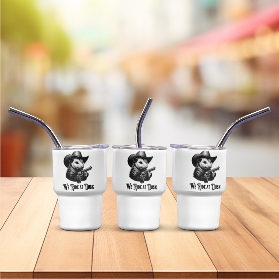 3oz Mini - Shot Glass - Possum - Opossum - Humor - Cowboy Hat - Gun - Etsy