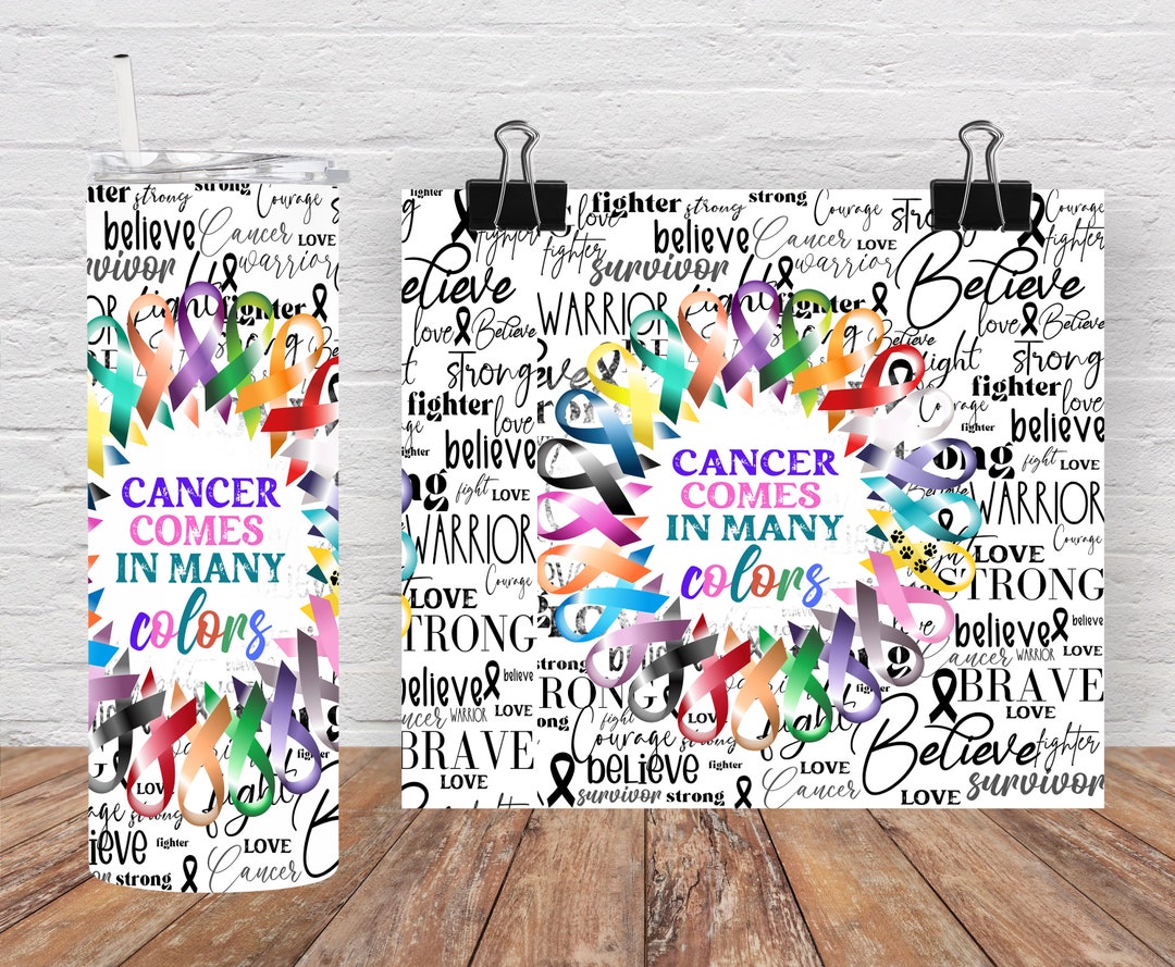 Cancer - Ribbons - 20oz Tumbler - Hot or Cold - Cancer Awareness ...