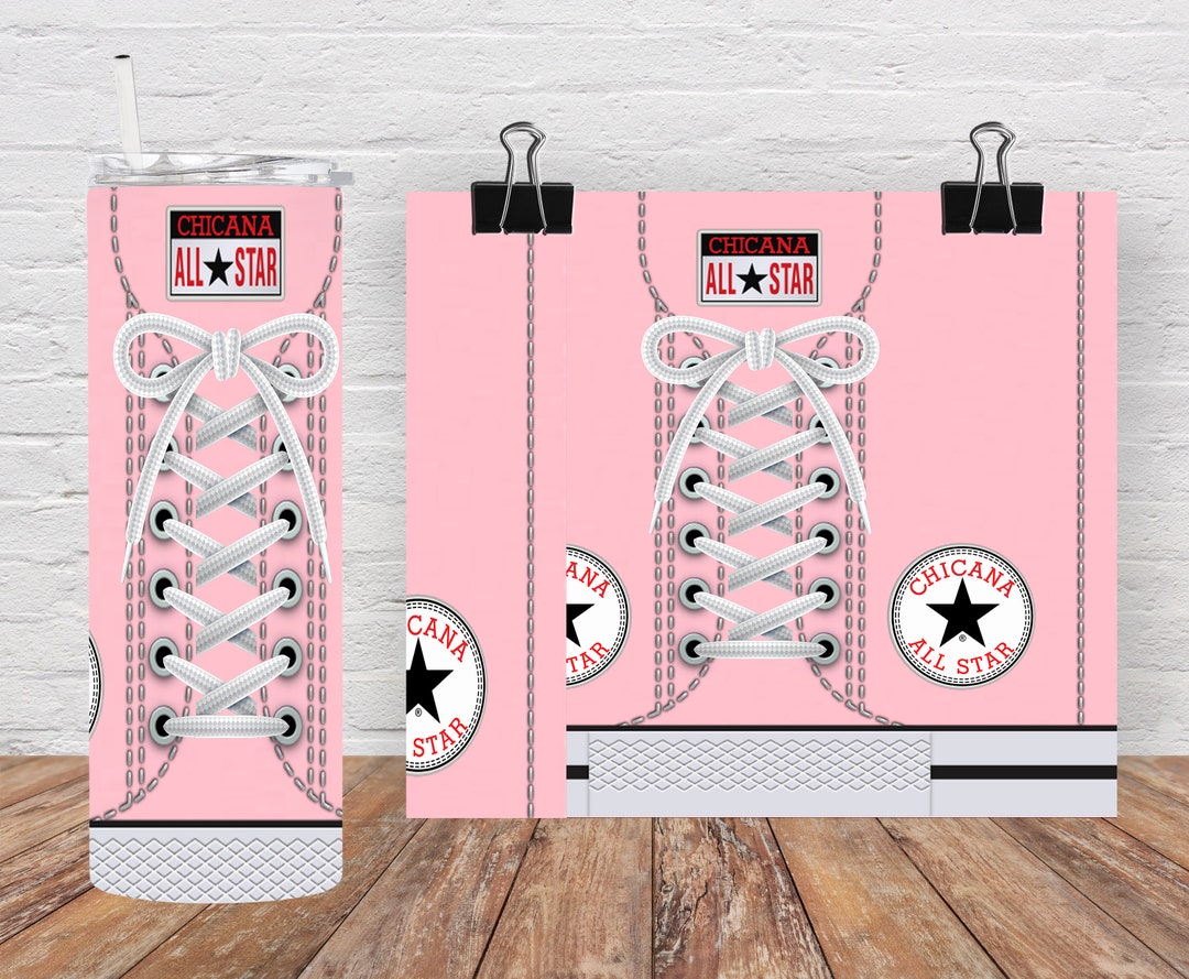 Chicana - Pink Converse Style - Mexican - Converse - Gym Shoes - 20oz ...
