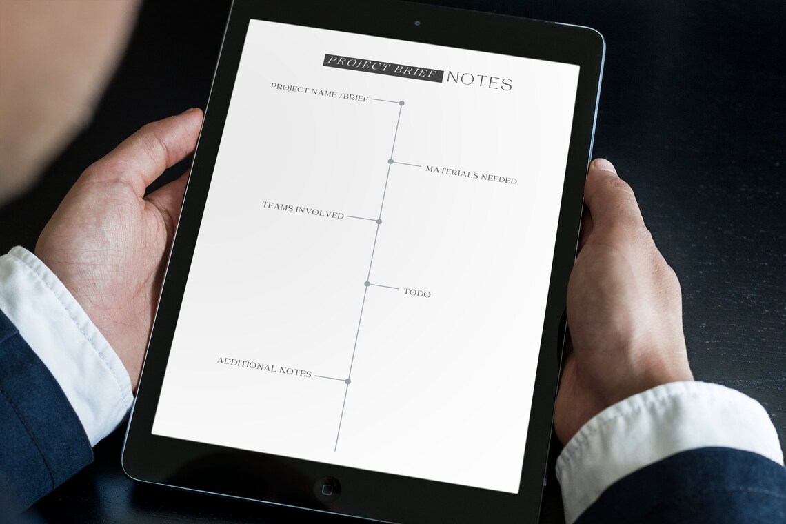 Project Brief Notes, Instant Download, Minimal Project Notes, Printable ...