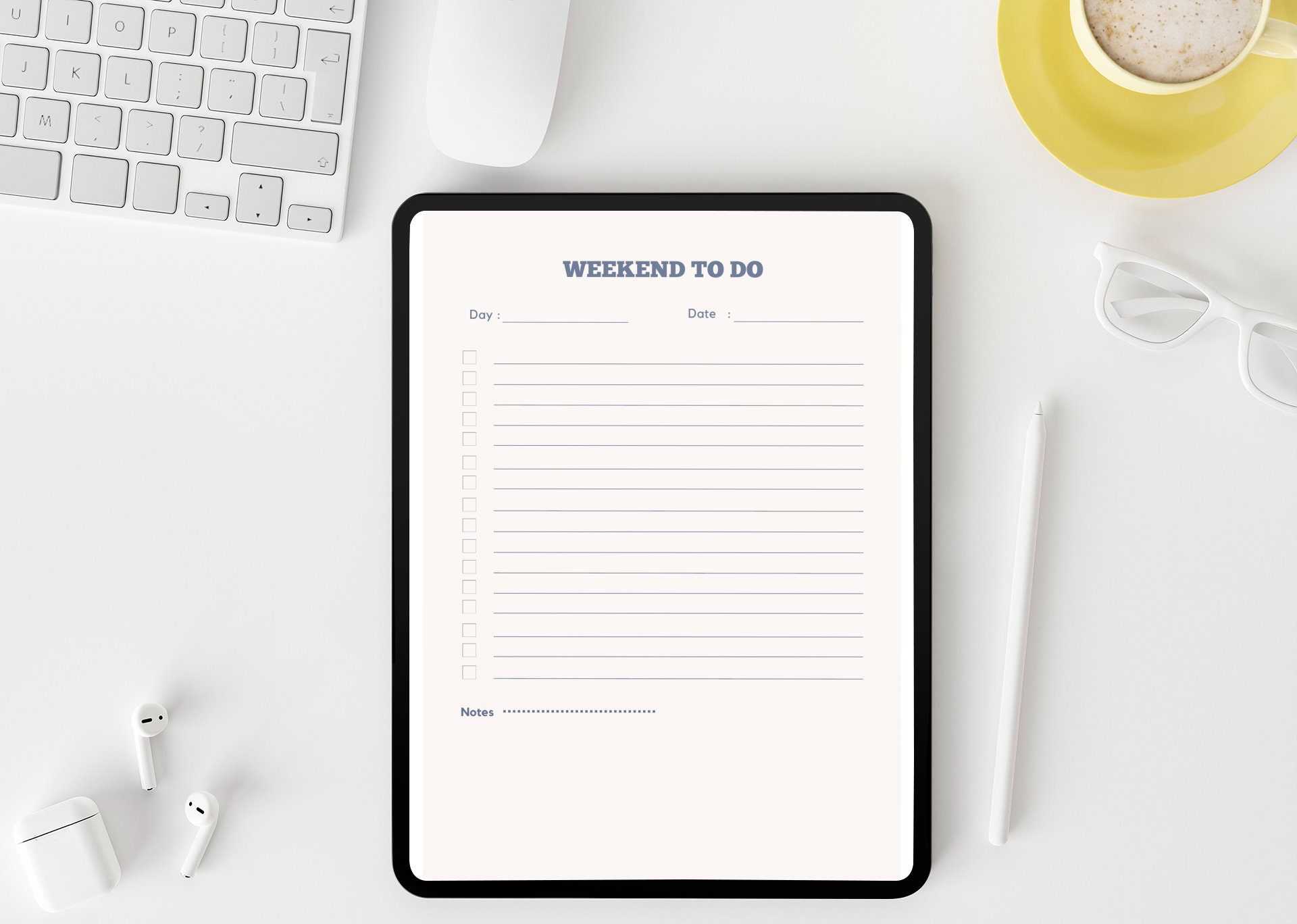 Weekend to Do List Printable, Instant Download, Minimal Productivity ...