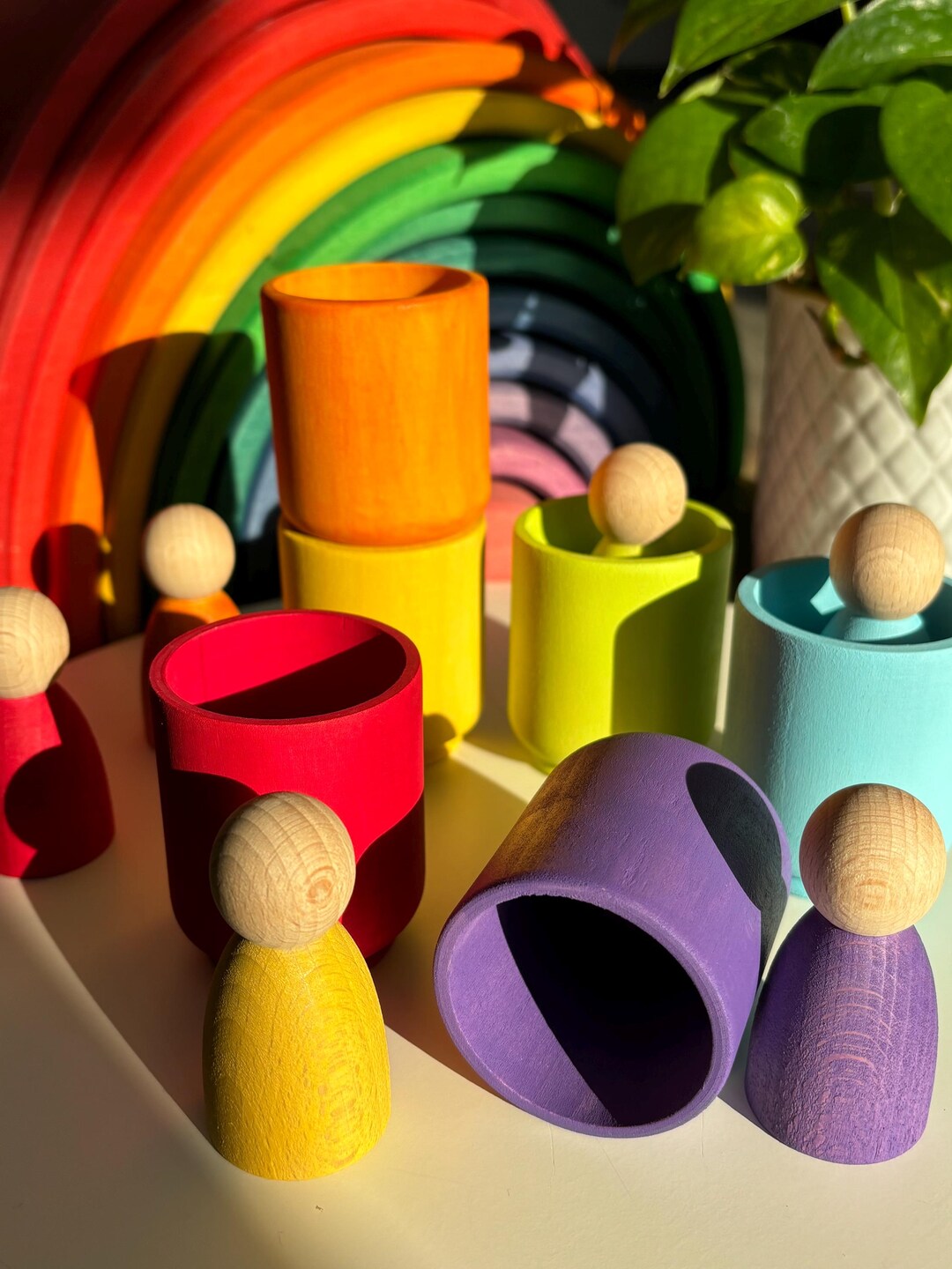 Wooden DOLLS in CUPS Game - Etsy