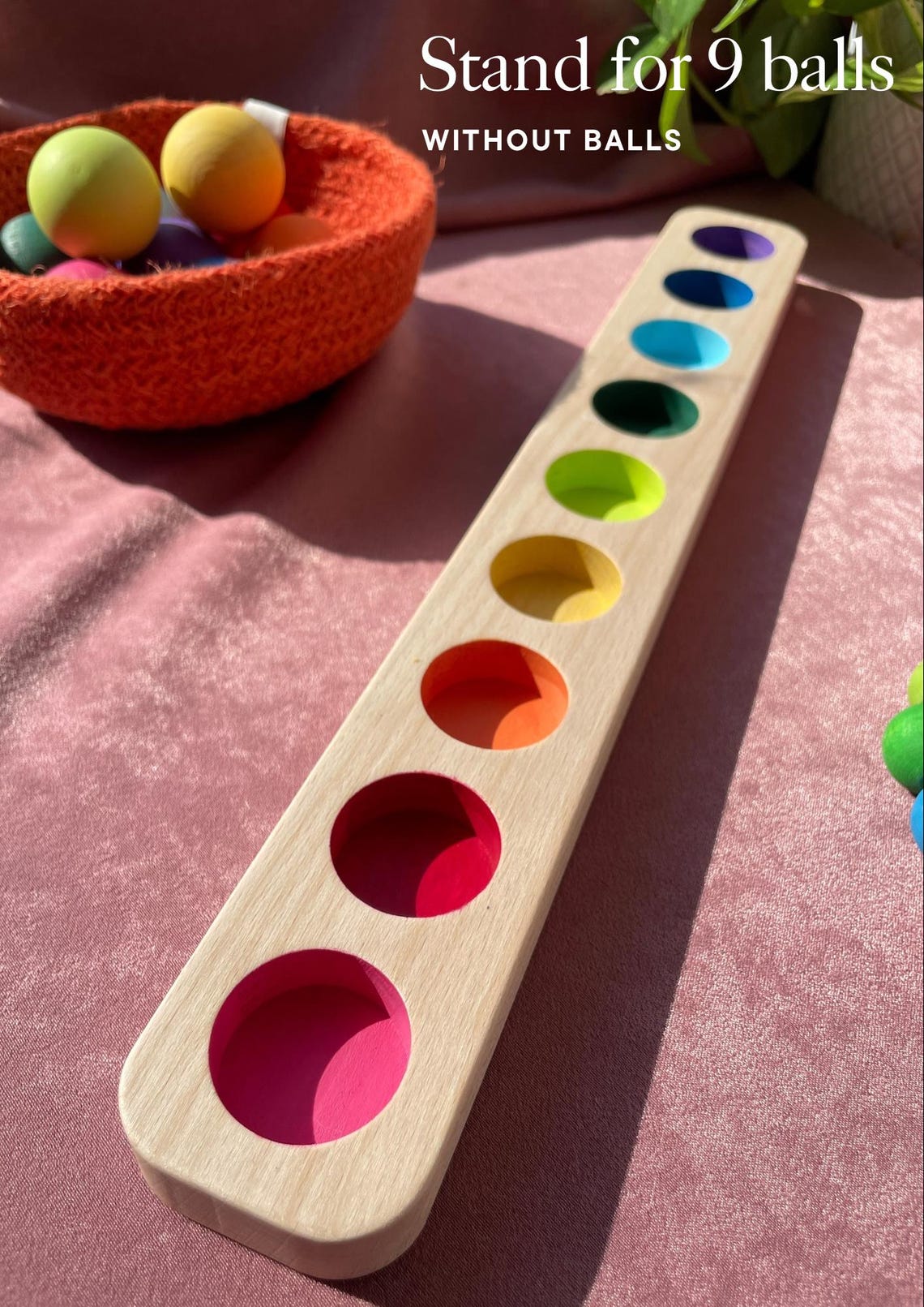 Wooden Color SORTING STAND for BALLS. Montessori - Etsy