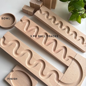 Wooden Ball Track: Montessori Educational Toy - Etsy