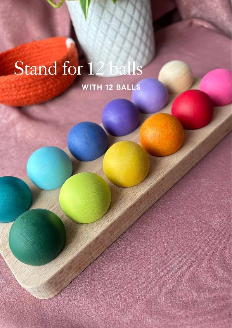 Wooden Color SORTING STAND for BALLS. Montessori - Etsy