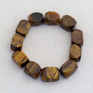 7 Inch, Vintage Tiger's Eye & Metal Beads Bohemian Beaded 7 Inch, Vintage Tiger's Eye & Metal Beads Bohemian Beaded