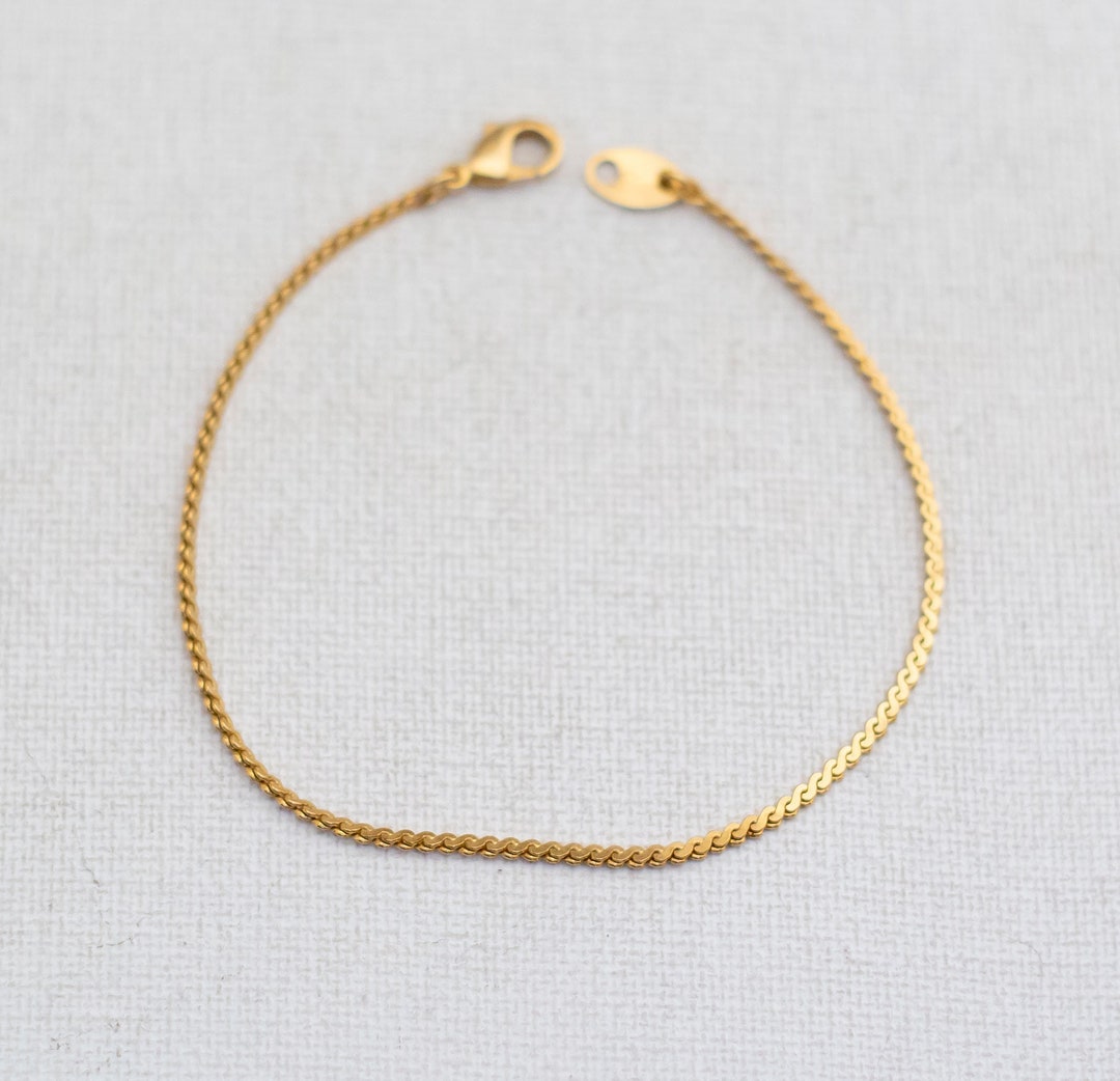 Vintage Modest Gold Figure 8 Chain Bracelet 7 3/4 Inch by Avon - T4 - Etsy