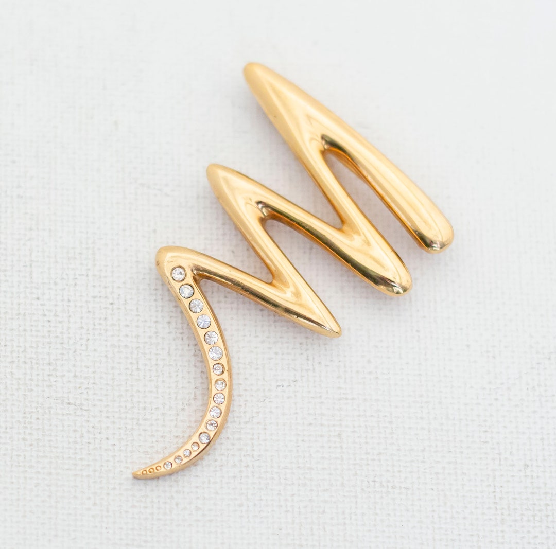 Vintage Zigzag Thunder Brooch - T12 - Etsy