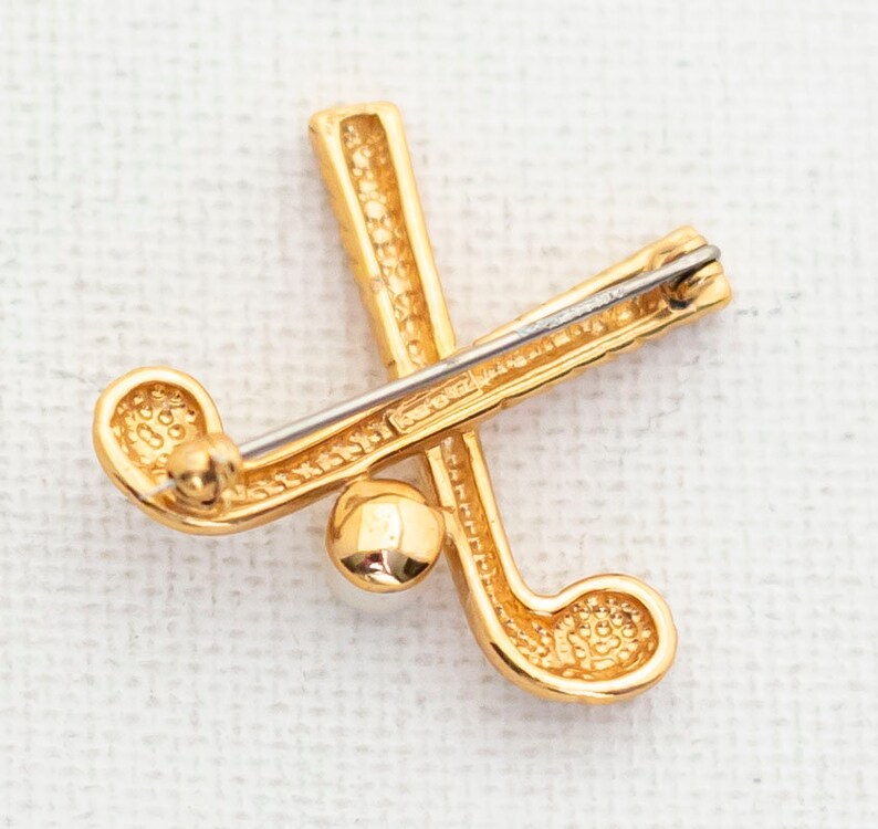 Vintage Golf Club Gold Tone Brooch by Krementz T10 - Etsy