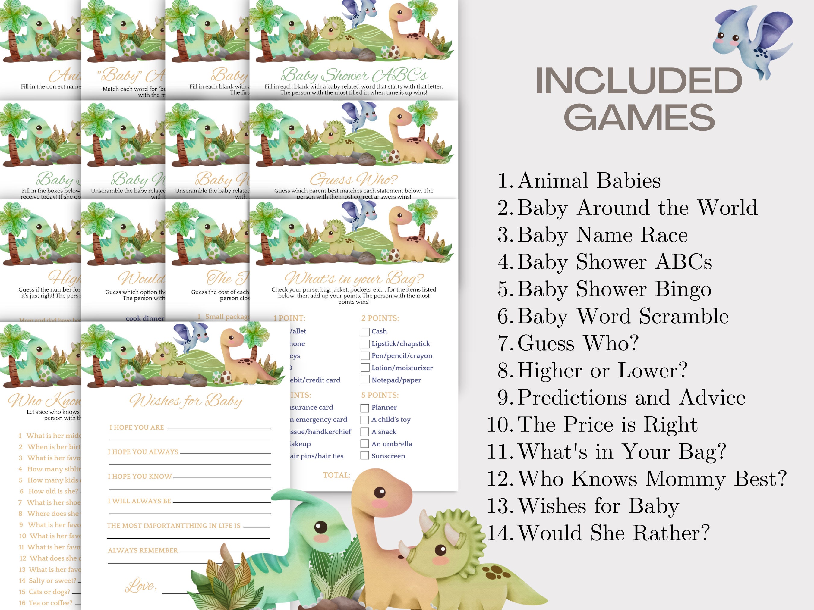 Dinosaur Baby Shower Game Ideas at Ronald Pepper blog