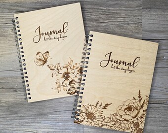 Wooden Cover Journal - Etsy