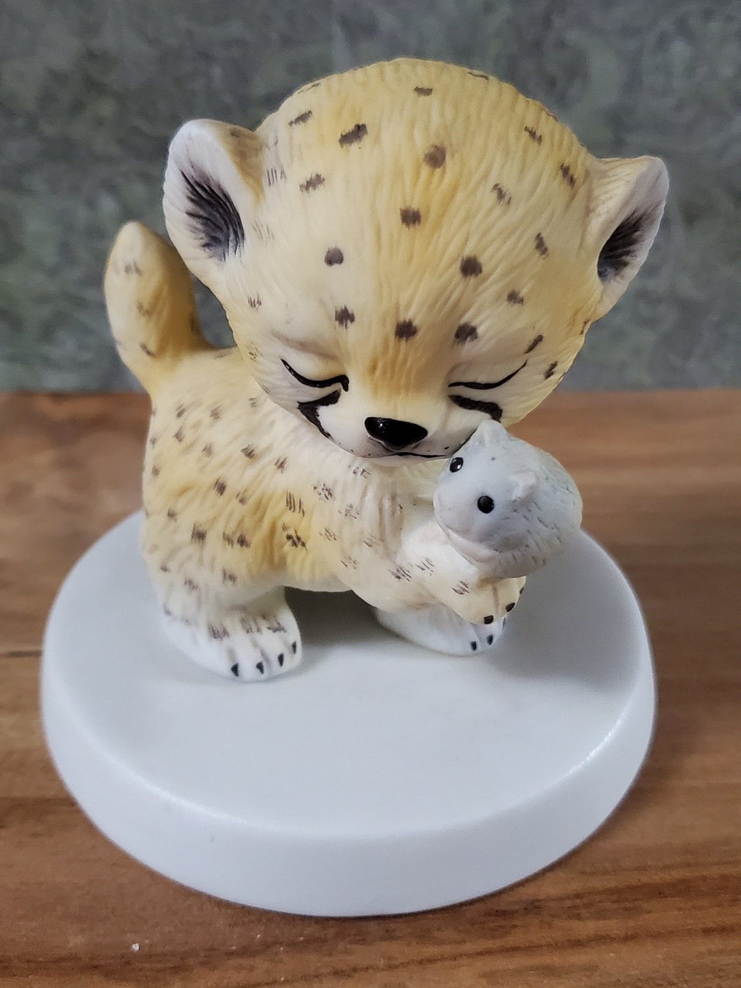 Vintage Sunny Animals by Heartline Leopard Snuggling Mouse Friend ...