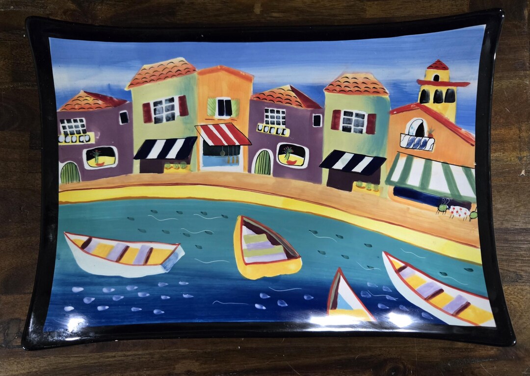 Mary Naylor Vintage Hand Painted Decorative Rectangle Ceramic Wall ...