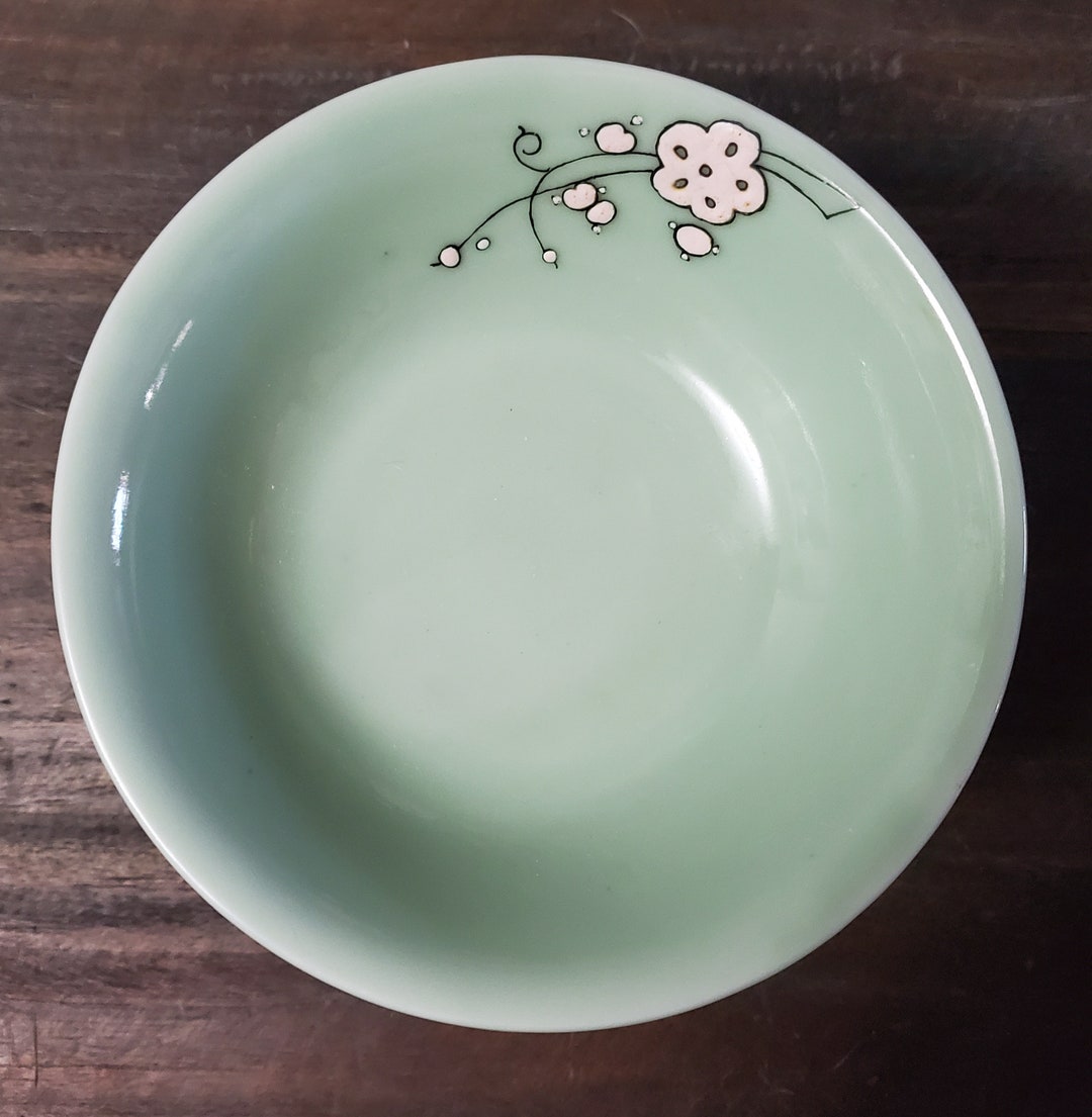 17pc Vintage Jade Ceramic JADE ITE Green Japan Dishes Serveware Plates ...
