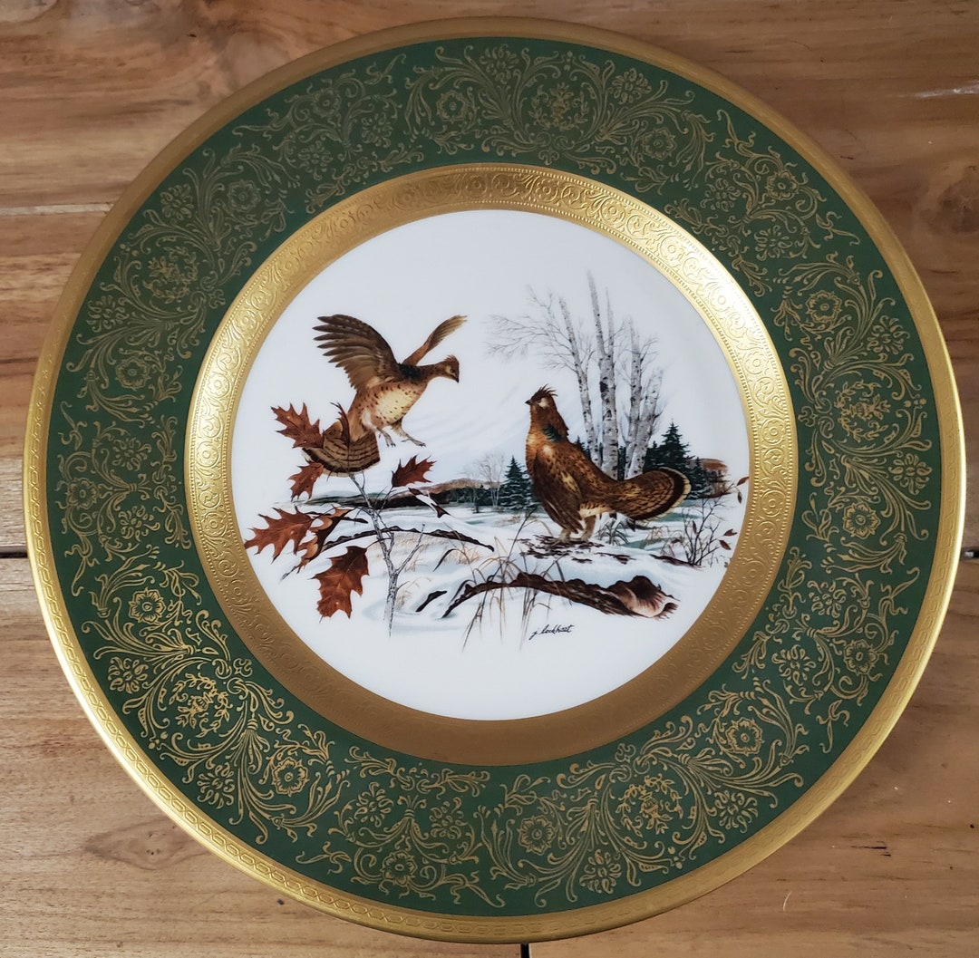 Vintage Pickard China Lockhart Birds Ruffled Grouse 1970 COLLECTOR ...