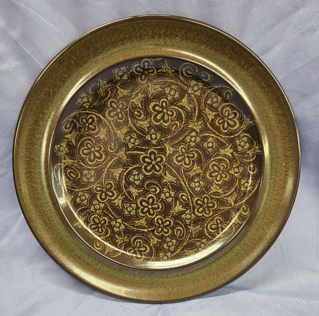 Vintage Brown Franciscan Mission MADEIRA 10.5" Dinner Plates 1970s MCM ...