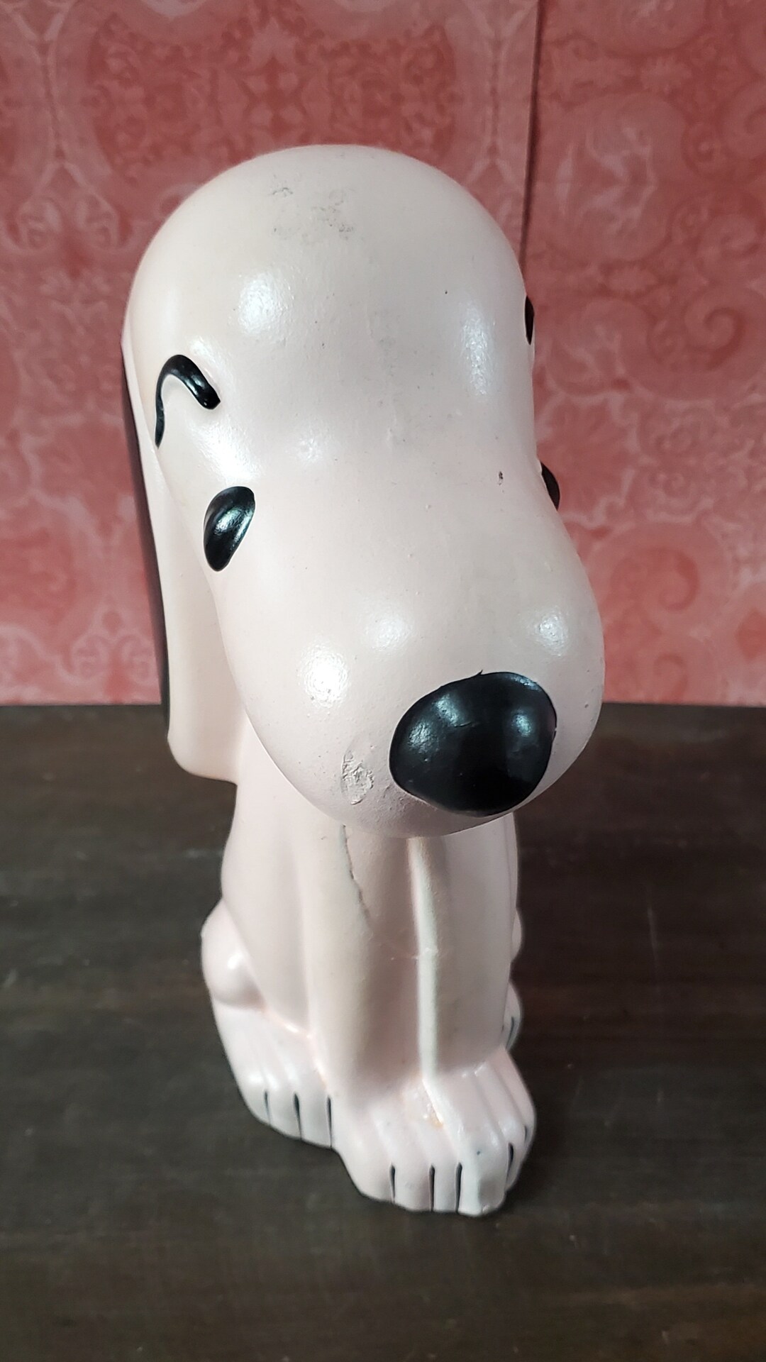 Vintage 7 Pink Snoopy Peanuts Chalkware Coin Bank Japan 1960s Retro ...