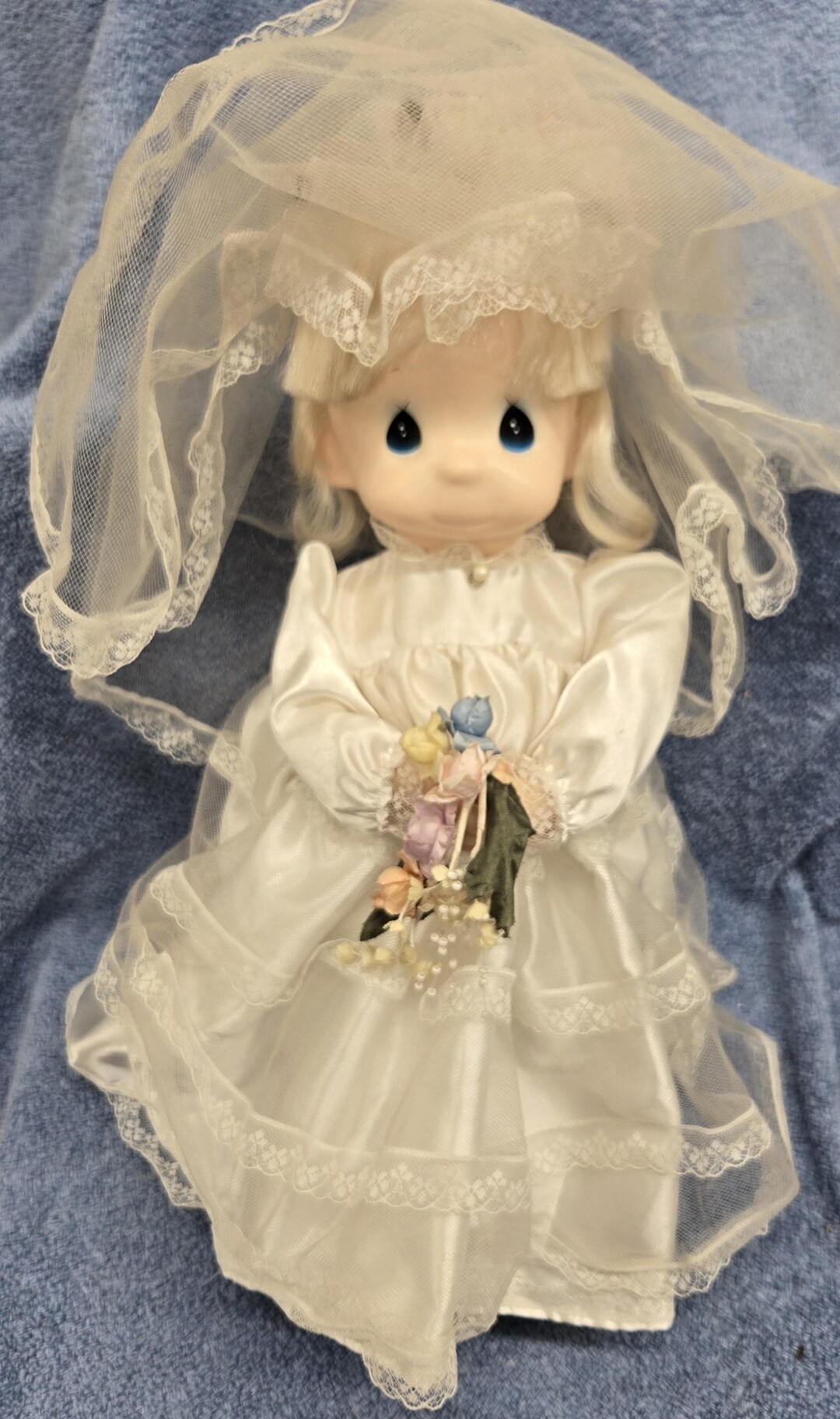 Vintage Precious Moments Bride and Groom Wedding Dolls Jessi and Jonny ...