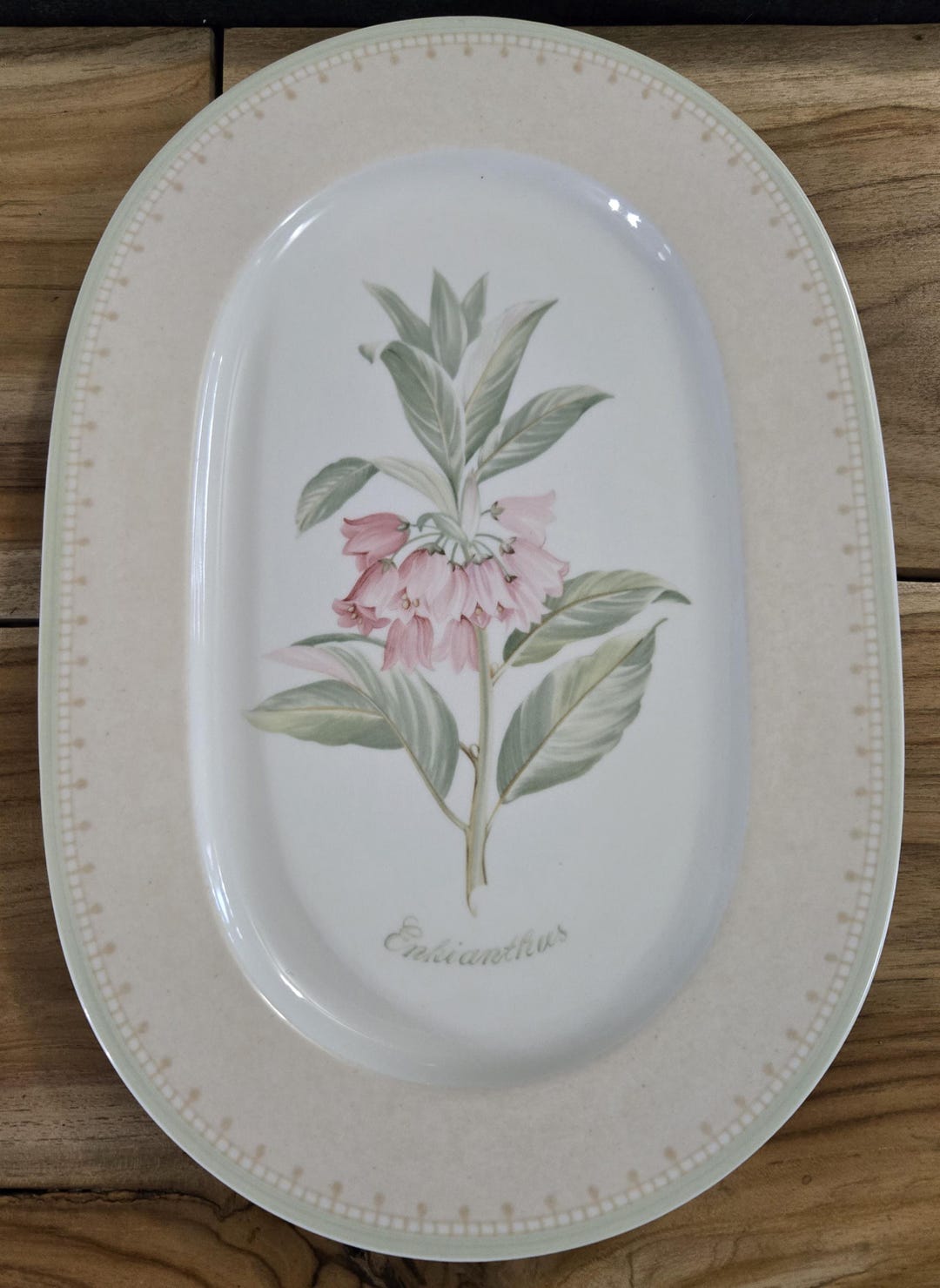 13" Oval Serving Platter Florea by Villeroy & Boch Germany Pink Flower ...