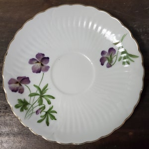 Vintage Isco Demitasse Purple Violets Pansy Tea Cup W/matching Saucer ...