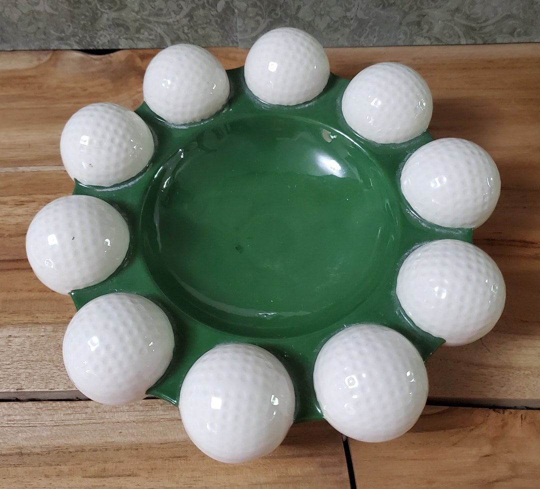 Vintage 70s Ceramic Golf Ball Ashtray Trinket Dish Father's Day ...