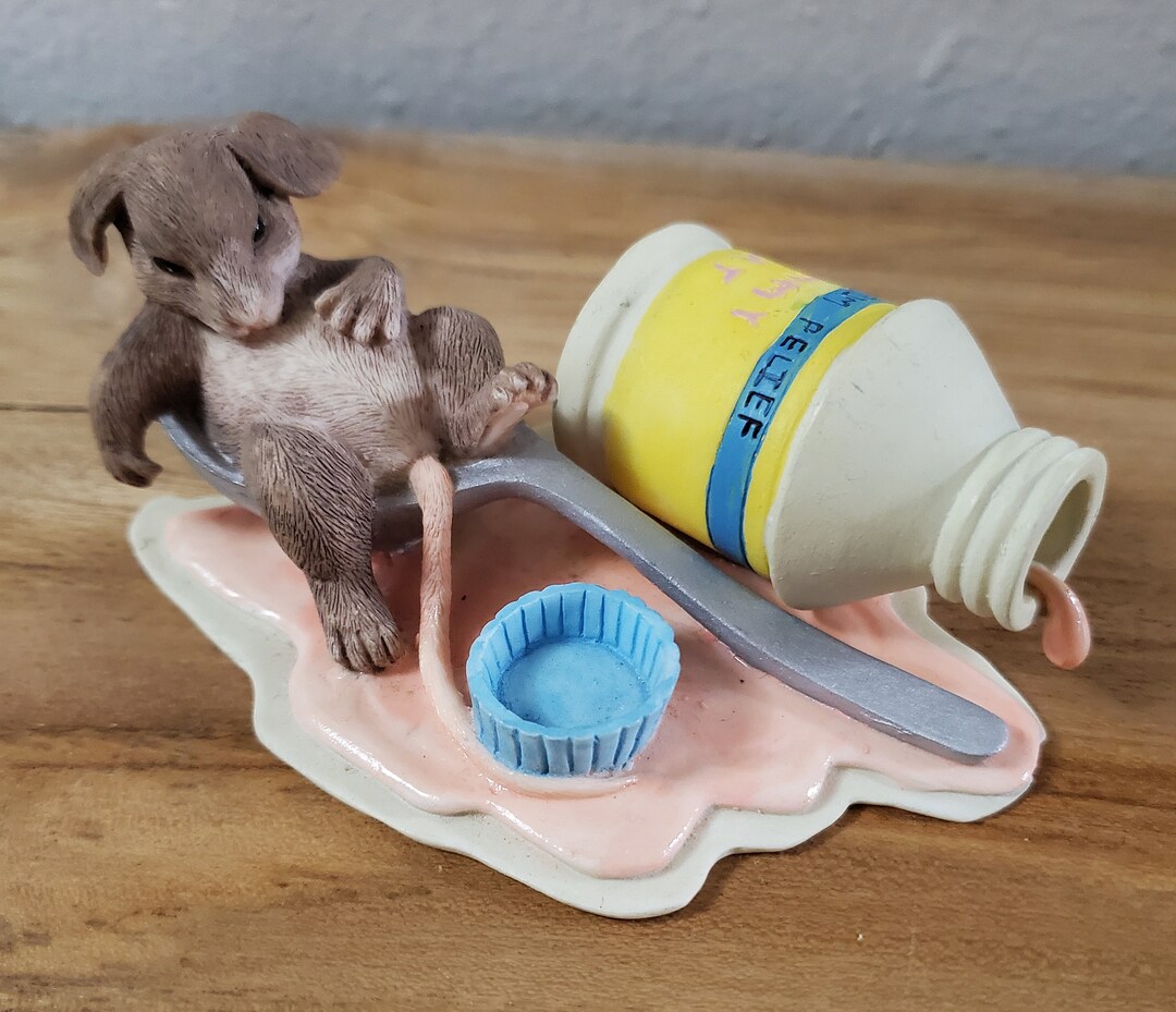 Charming Tails Get Well Soon Pepto Tummy Medicine SILVESTRI Vintage - Etsy