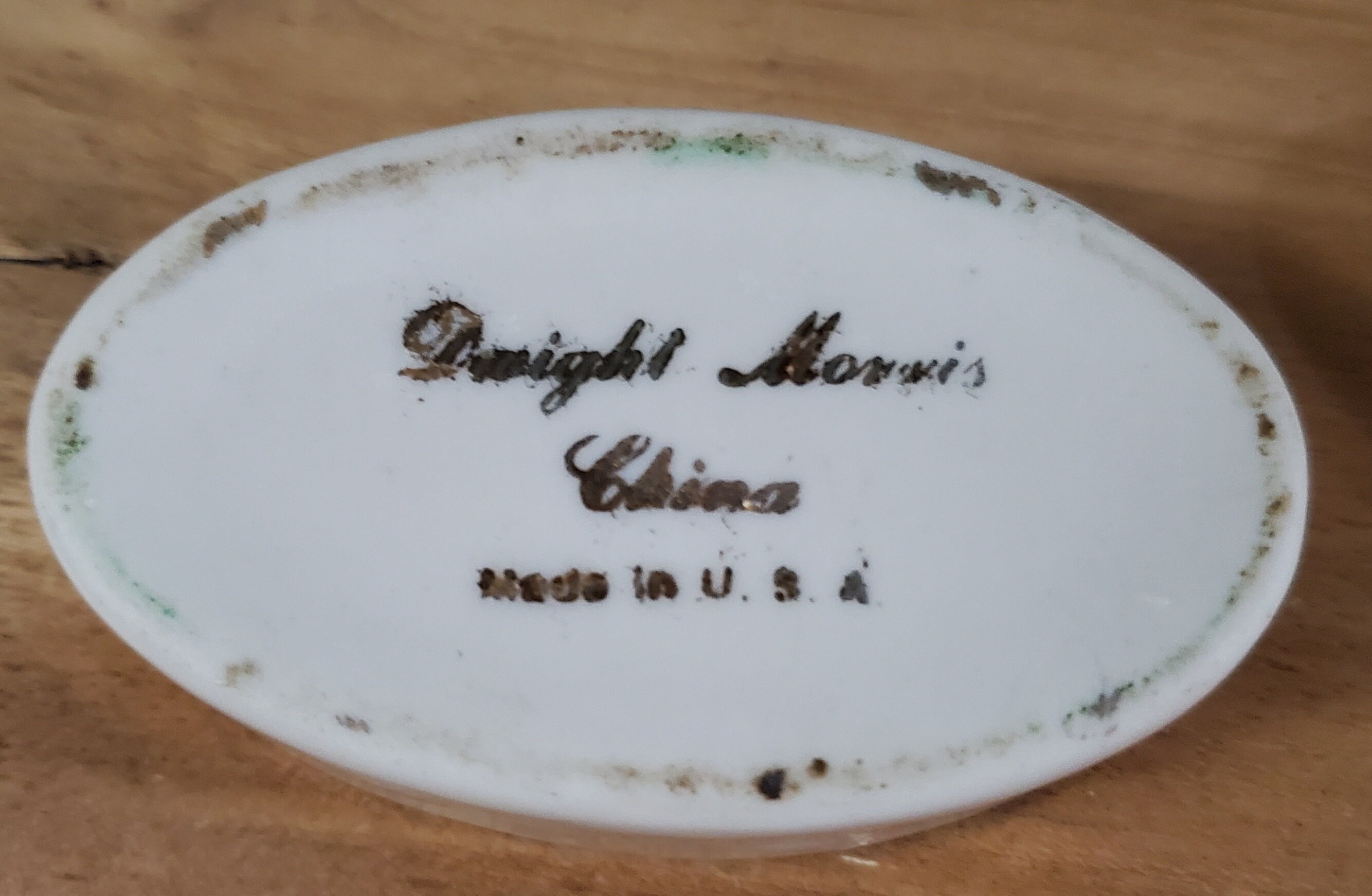 Vintage Dwight Morris China Trinket Box Dogwood Floral Made in USA Mt ...