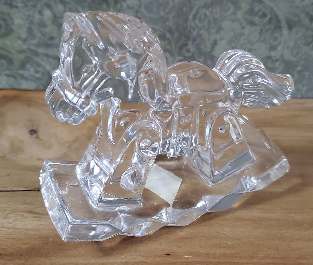 Kristal Color Crystal Rocking Horse Made in Italy Figurine 3" - Etsy