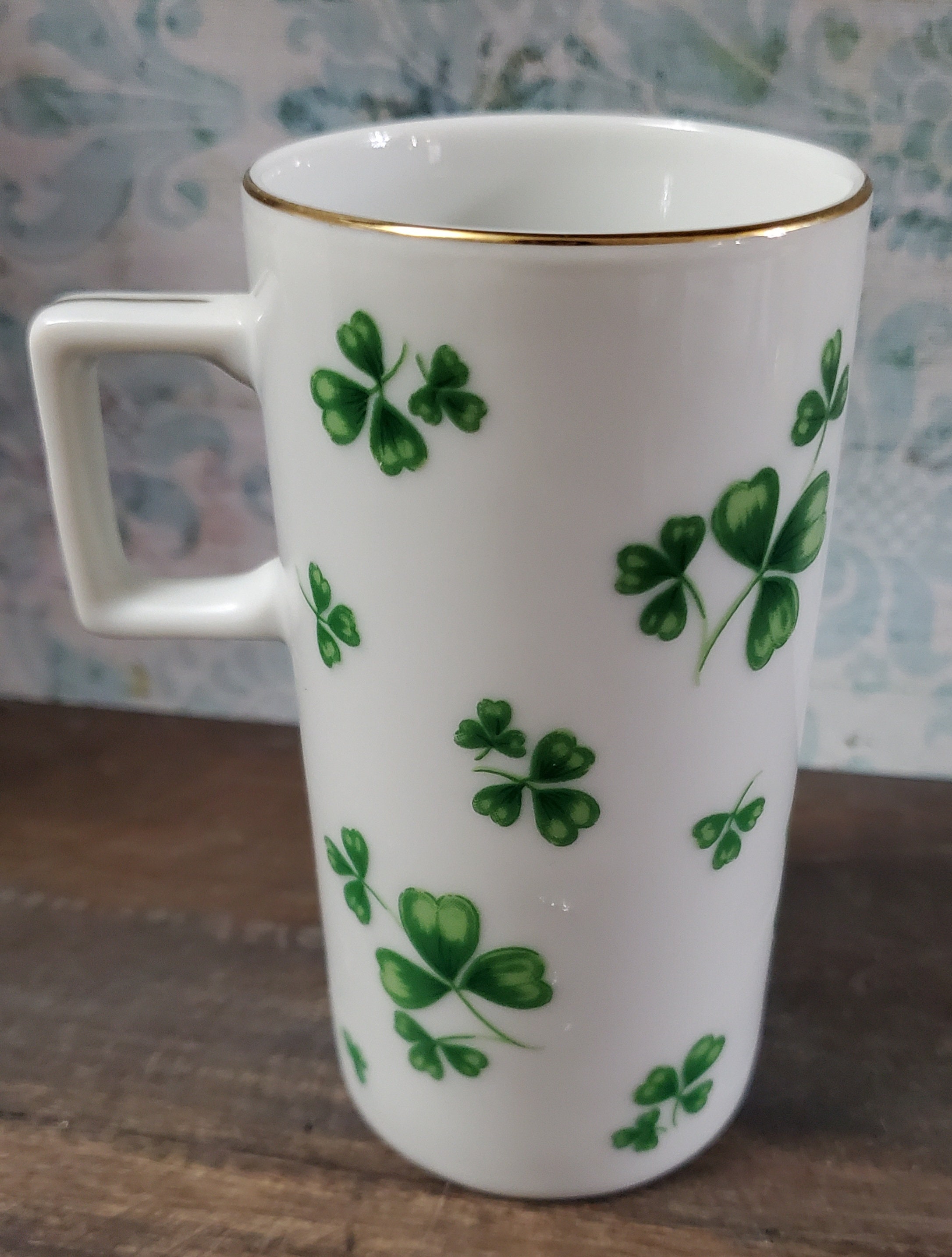 Vintage Lefton China "irish Coffee" Cup Clover Shamrock St Patrick 4" X ...