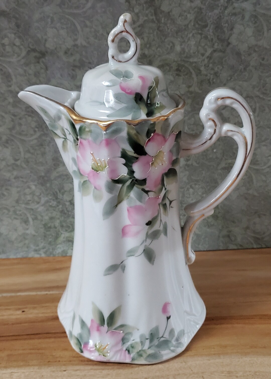 Vintage Japan Chocolate Tea Set Marked Pot & 2 Cups 3 Saucers ...