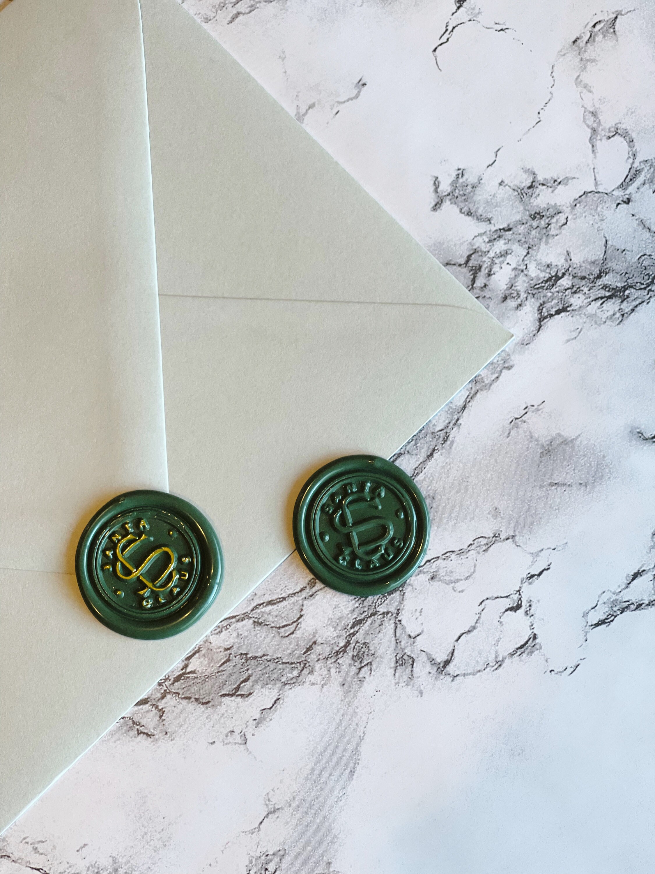 Wax Seal Stamp Sticker Santa Clause Monogram Logo/ Christmas - Etsy