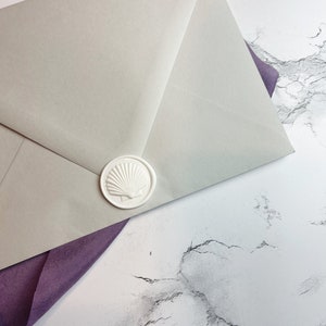 Seashell Wax Seal Stamp Sticker/ Invitation Shell Beach Wedding Party ...