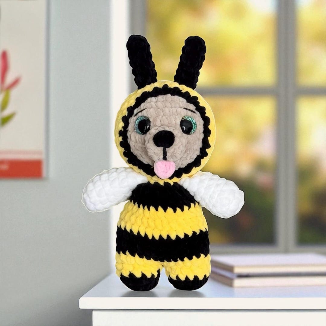 Bee-dog Crochet PDF Pattern – Beginner-friendly DIY Amigurumi Toy ...