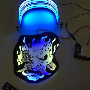 Cyberpunk Cosplay Prop Collar and Back for Self-installation in Jacket ...