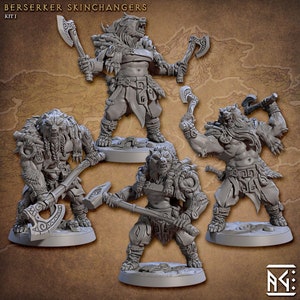 Berserker Werebear Dnd Mini Set Artisan Guild Male Fighter Viking ...