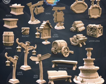 200 Medieval Props 3d Printing for RPG With Commercial Licence - Etsy