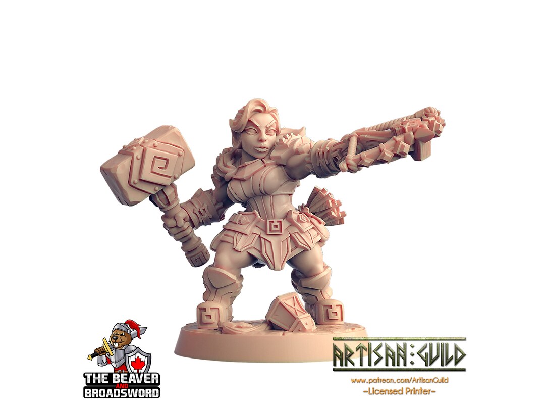 Dwarven Oathbreaker E Dnd Mini - Artisan Guild | Dwarf | Fighter | Female | Ranger | Artificer ...