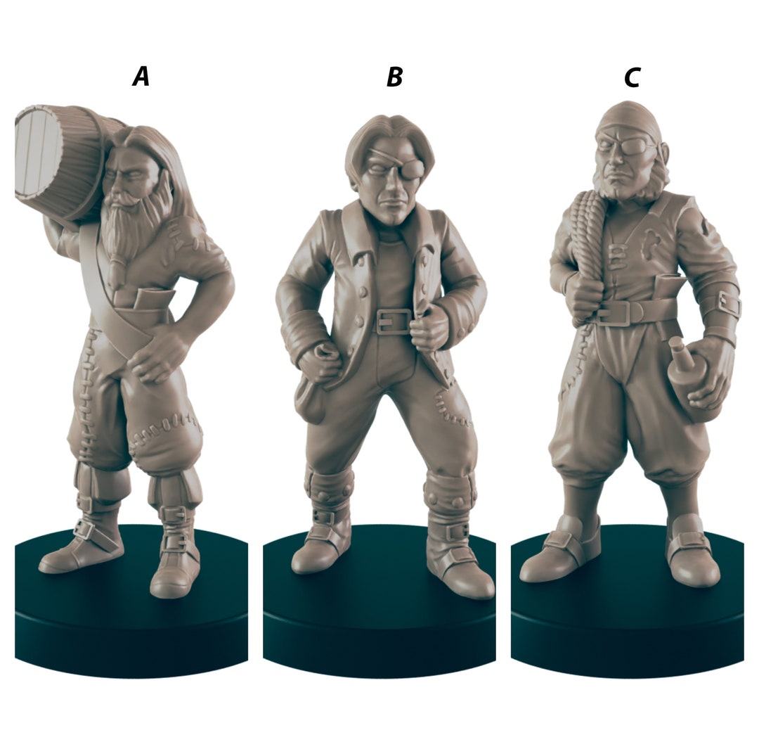 Human Sailors - EC3D | Dnd | Villager Minis | Adventurer | Captain ...