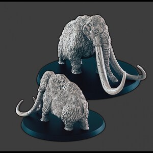 Armored / Regular Mammoth - DND Mini - EC3D Wintertide, Winter ...