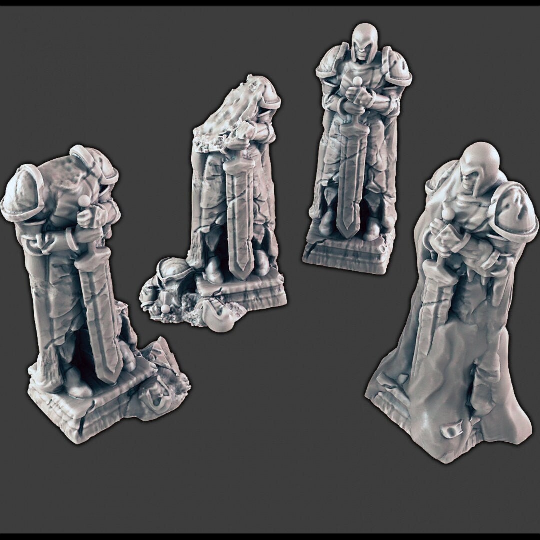Ancient Statues / Ruins - DND & Wargaming Terrain - EC3D Wintertide ...