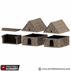 Small Rustic Barns - King and Country, Dnd, Pathfinder, 15mm, 28mm ...
