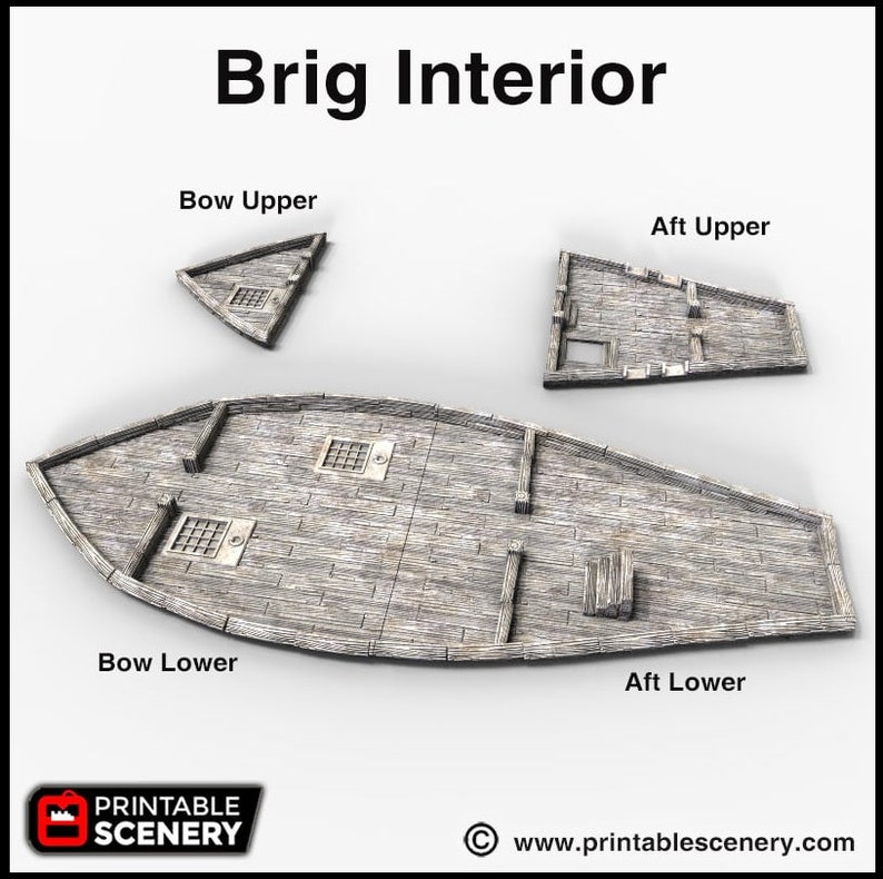 The Brig - the Lost Ships, Dnd 5E, Pathfinder 2E 15mm, 28mm, 32mm ...