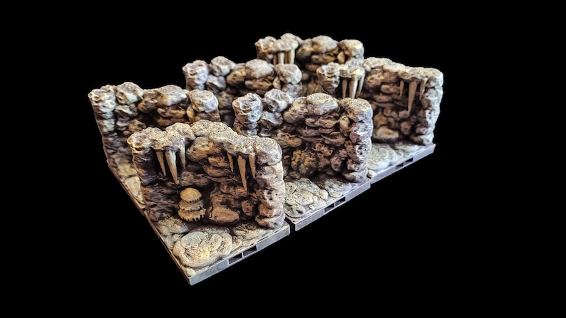 Magnetic Dungeon Tiles Starter Set Cave Theme Hand Painted - Etsy